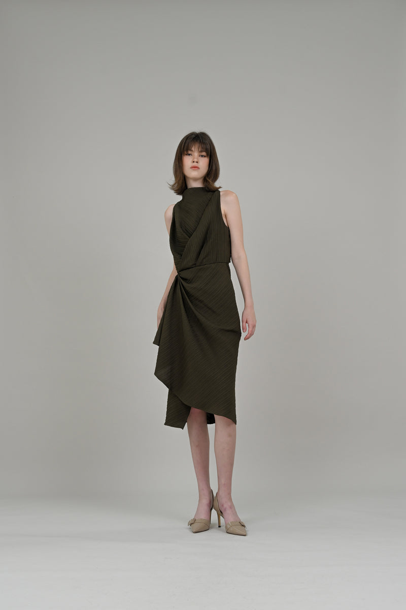 Rosetta Dress in Army Green – paisleywithlove